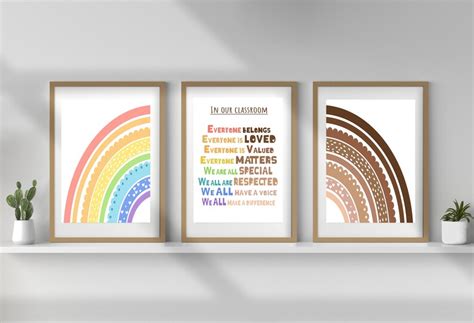 Inclusive Classroom Art And Diversity Art Posters Diversity Etsy