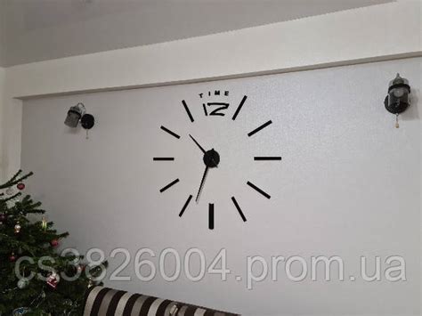 Купить Часы настенные 3d Diy Clock Большие Черные Стрелка 31 см Необычные 3Д Наклейка стикер для