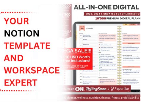 Design A Custom Notion Template Workspace And Planner For Your Etsy