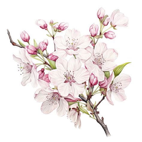 Cherry Blossom Flower Drawing