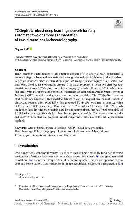 Tc Segnet Robust Deep Learning Network For Fully Automatic Two Chamber Segmentation Of Two