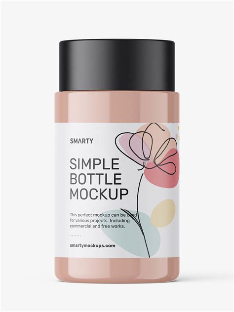 Simple Bottle Mockup Glossy Smarty Mockups