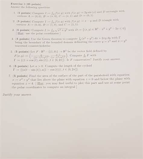 Solved Exercise 3 35 Points Answer The Following Questions