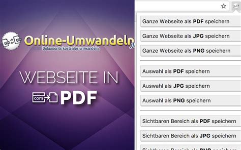 Save Website As PDF PNG For Google Chrome Extension Download