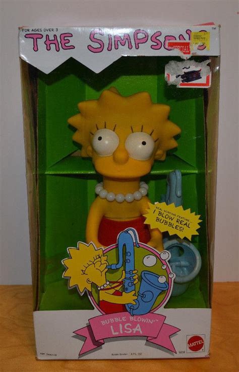 Vintage The Simpsons Bubble Blowing Lisa Doll Figure Sealed In Box New