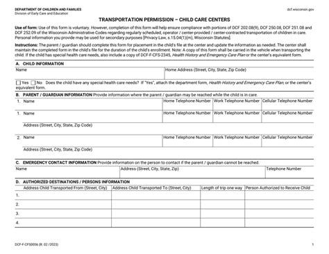 Form Dcf F Cfs0056 Fill Out Sign Online And Download Printable Pdf