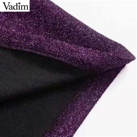 Женское элегантное платье Vadim фиолетовый мини платье V образным вырезом Длинные рукава