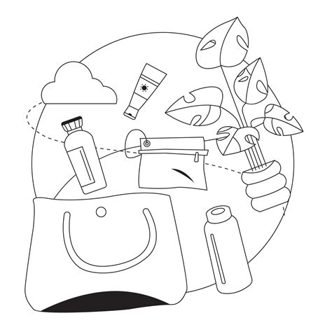 Travel Equipment Outline 2d Illustration 27124965 Png