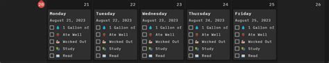 Only Show Certain Tasks On Certain Days Rnotion