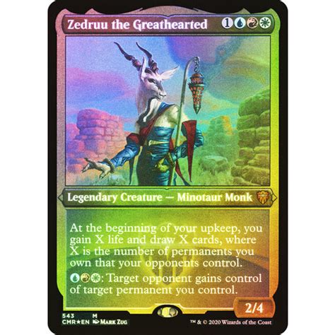 Mtg Zedruu The Greathearted Foil Etched Cmr Multi Mythic
