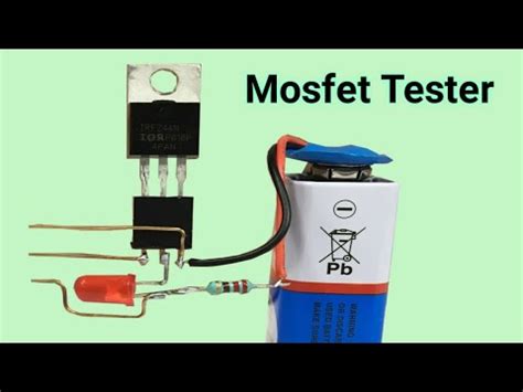 Simple Mosfet Tester Circuit YouTube