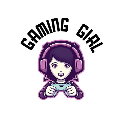 Premium Vector Cute Girl Gaming Holding Joystick Cartoon Icon Illustration Flat Cartoon Style