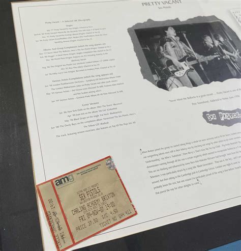 Lot 573 Sex Pistols Pretty Vacant Print Signed By