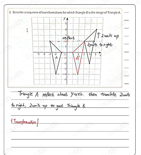 Solved 3 Describe A Sequence Of Transformations For Which Triangle B
