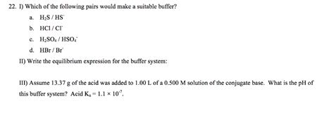 Solved Which Of The Following Pairs Would Make A Suitable Chegg Com
