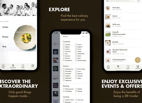 Jre Jre Jeunes Restaurateurs Launches An App Unveiling A World Of