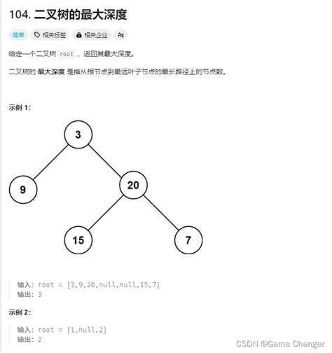 求二叉树最大深度 二叉树 Csdn博客