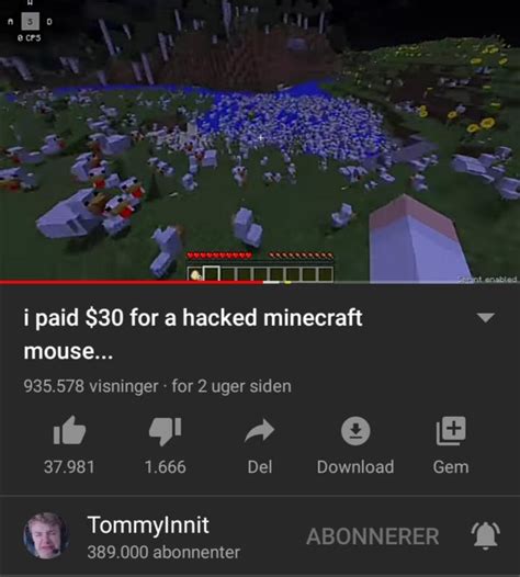 The Hacker Mouse Video Is Almost At A Million Views Pog R Tommyinnit