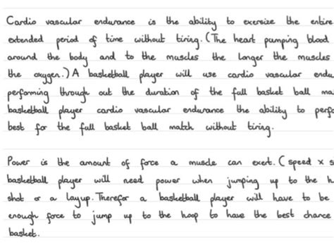 Cardiovascular And Power Written Practise Teaching Resources