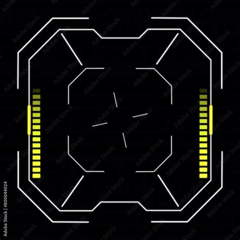 digital analysing and loading data hud display loading analysing data rotating circles
