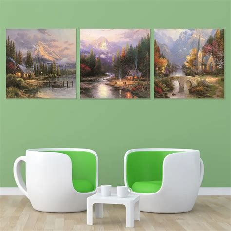 빌리지 와타나베 강 Hd 인쇄 캔버스 회화 벽 아트웍 인쇄 그림 홈 장식 거실그림 And 서예 Aliexpress