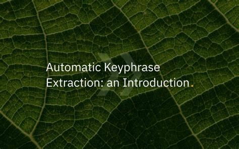 An Introduction To Automatic Keyphrase Extraction