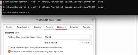 Transmission Tells Me My Port Is Closed Curl Via Ipv4 Says Its Open But Via Ipv6 Its Closed