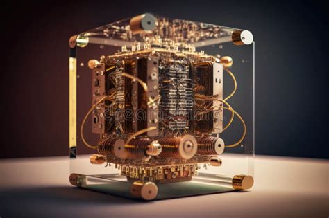 Quantum Computing Microchip 5g Cpu Stock Illustration Illustration Of Science Computing