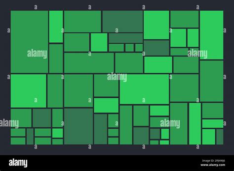 Green Treemap Graph Template Vector Illustration Heat Map Chart Stock Green Treemap Graph Template Vector Illustration Heat Map Chart Stock