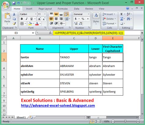 Use UPPER LOWER Function In Excel Convert Text From Upper To Lower