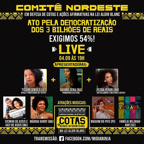 Pb Artistas Negros Criam Fórum Para Reivindicar O Acesso à Lei Aldir