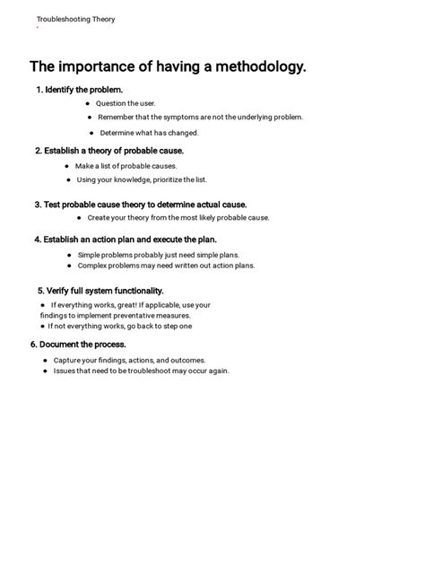 Troubleshooting Theory Pdf