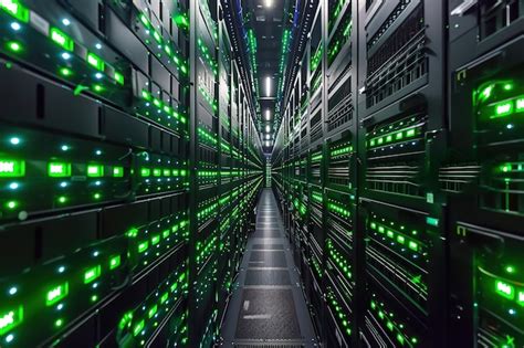 Premium Vector Network Workstation Server Room Concept 3d Illustration