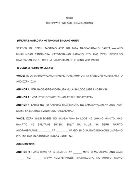 Sample Script Pdf