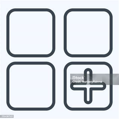 아이콘 앱 버튼 다운로드 기호와 관련이 있습니다 선 스타일 심플한 디자인 일러스트레이션 가상현실에 대한 스톡 벡터 아트 및 기타