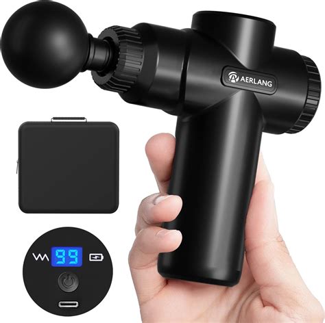 Aerlang Mini Massage Gun Black，muscle Deep Tissue Massager