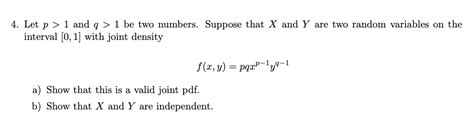 Solved 4 Let P 1 And Q 1 Be Two Numbers Suppose That X Chegg Com