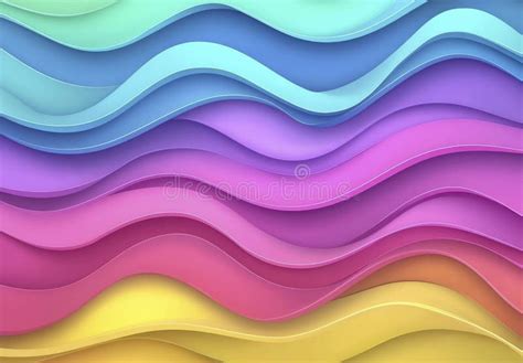 Vibrant Rainbow Wave Stripes Abstract Background Stock Illustration Illustration Of Creative