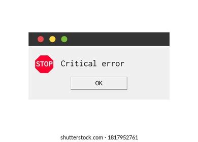 Modern Error Message Dialog Box System Stock Illustration 1817952761 Shutterstock