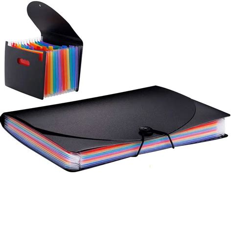 13 포켓 파일 폴더 문서 정리함 확장 파일 가방 레인보우 컬러 아코디언 폴더 A4 크기 파일 가이드 용지 태그화일 폴더 Aliexpress