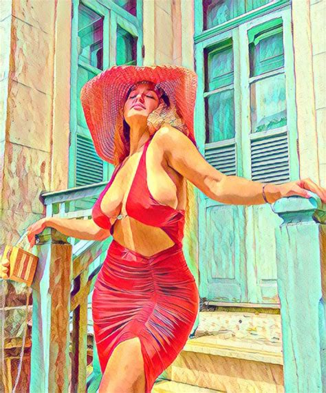 Photo Gorgeous Woman Cartoon Version