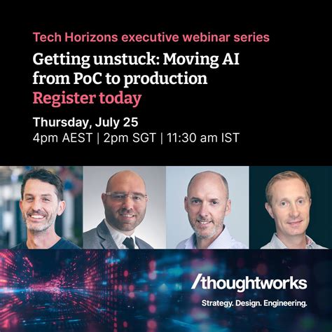 Join Thoughtworks Experts For Ai Proof Of Concepts Andy Nolan Posted