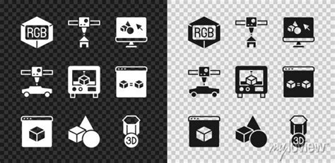 Set Rgb And Cmyk Color Mixing 3d Printer House Software Basic • Wall