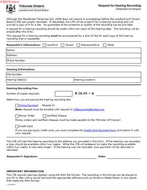 Request For Hearing Recording Runsensible Forms