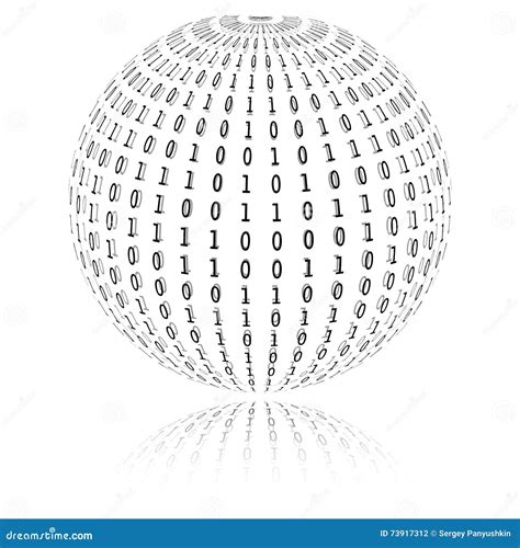 binary code in sphere form stock vector illustration of encode 73917312