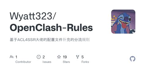 github wyatt323 openclash rules 基于acl4ssr大佬的配置文件补充的分流规则