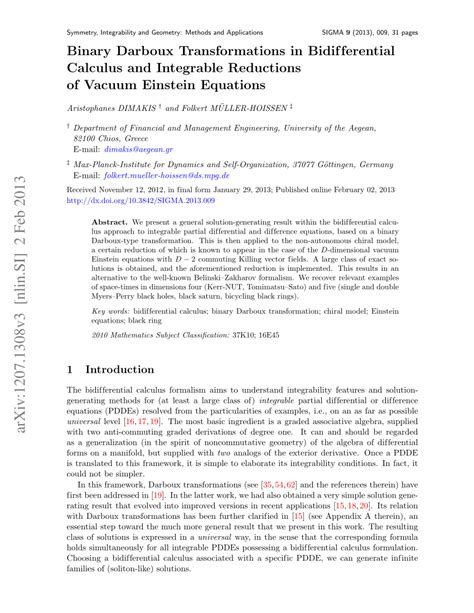 Pdf Binary Darboux Transformations In Bidifferential Calculus And