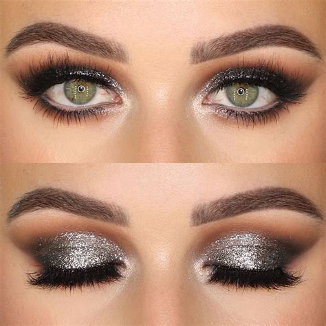 🤍glam Silver Glitter🤍 Glitter Eyeshadow Silver Eyeshadow For Blue