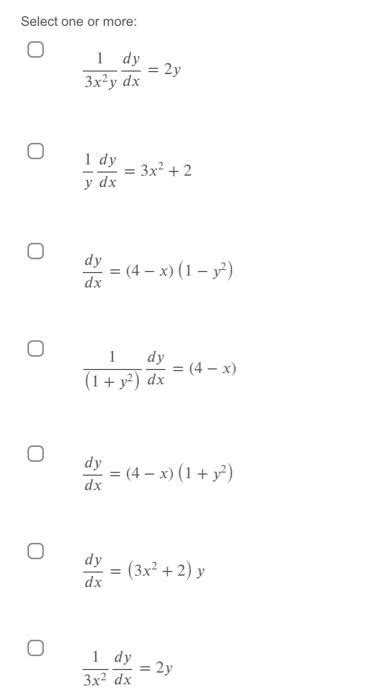 Solved Consider The Following Two Separable ODEs Chegg Com