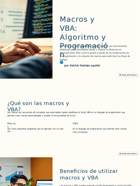 Macros Y Vba Algoritmo Y Programacion Pdf Macro Informática